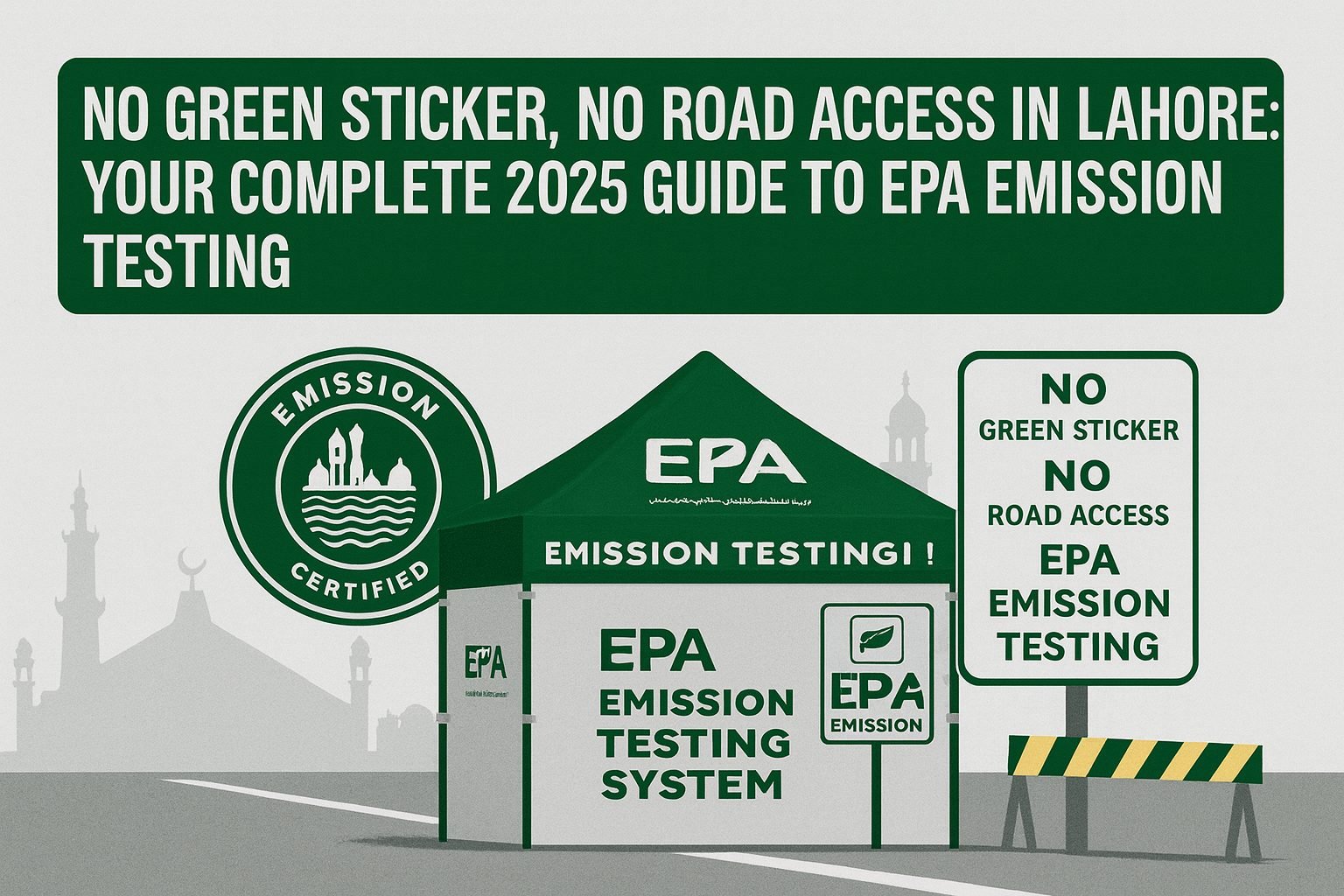 No Green Sticker No Road Access Lahore: EPA Emission Test Guide 2025 ...