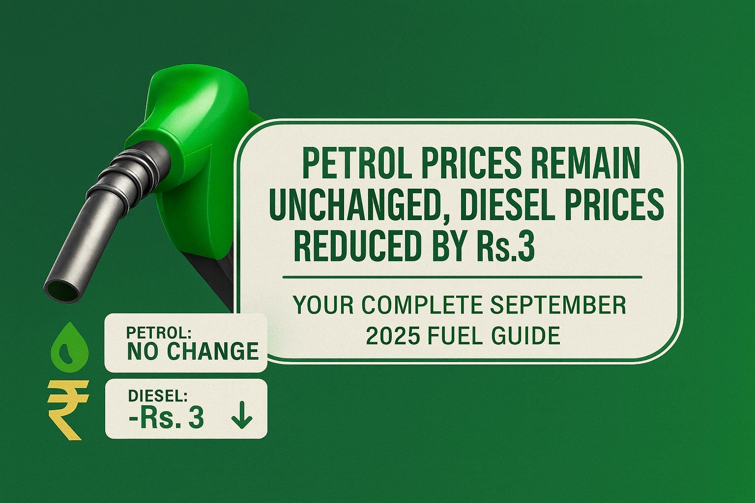 Petrol Prices Remain Unchanged Diesel Reduced Rs.3 September 2025 | Al ...