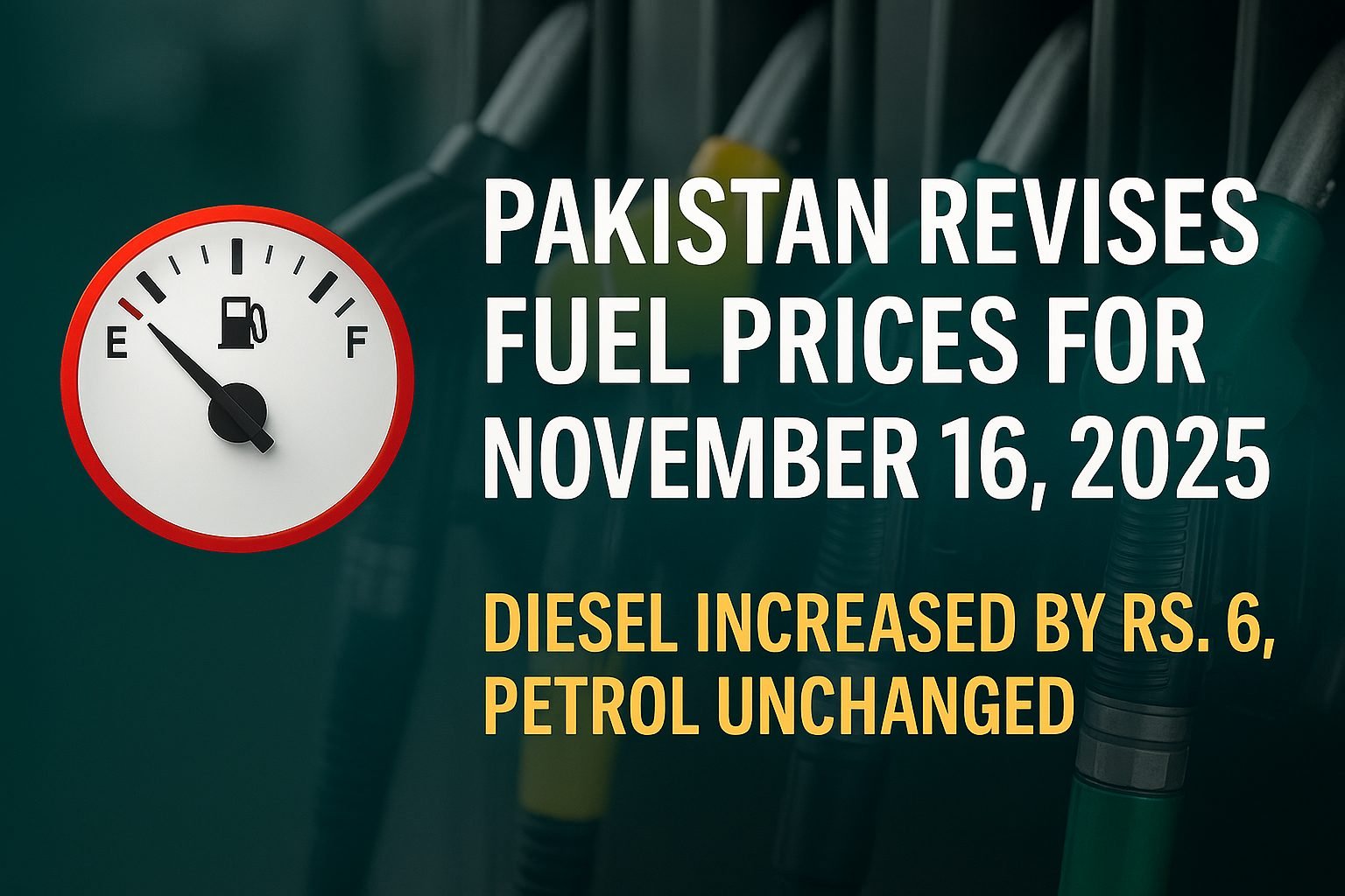 Pakistan Fuel Price Update — Diesel Increased by Rs. 6, Petrol ...