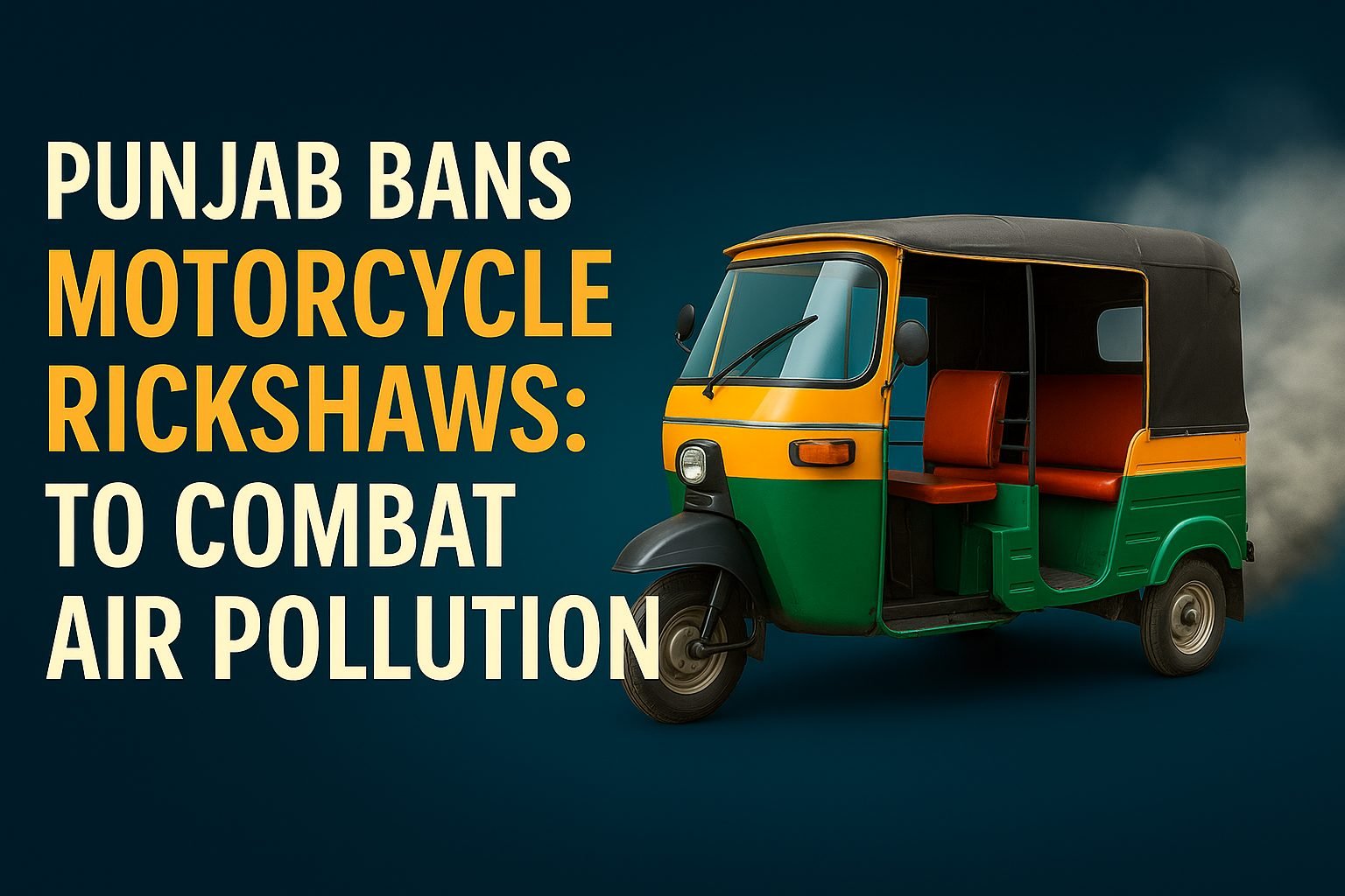 Punjab Bans Motorcycle Rickshaws to Reduce Air Pollution